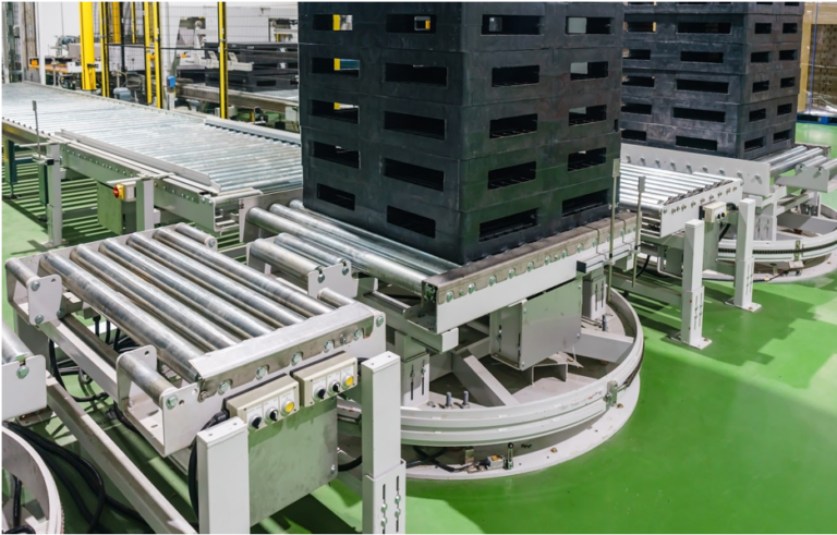 Automated Stretch Wrapper and Automated Conveyor